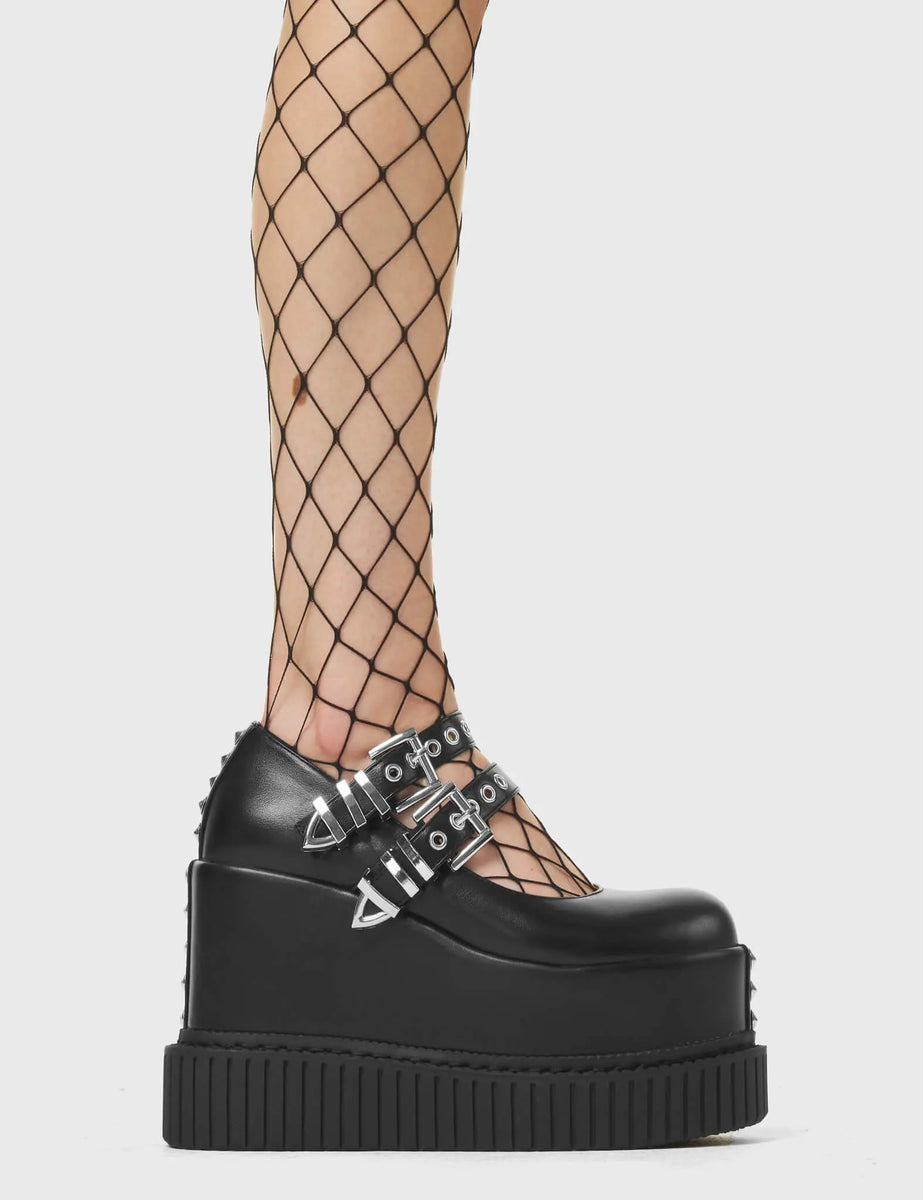 Menace Chunky Platform Creeper Shoes - LAMODA