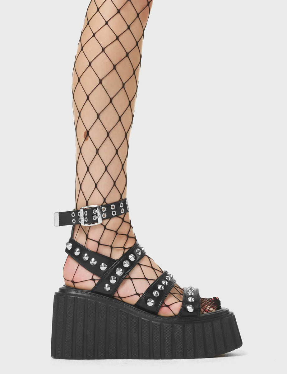 Shot In The Dark Chunky Creeper Sandals - LAMODA